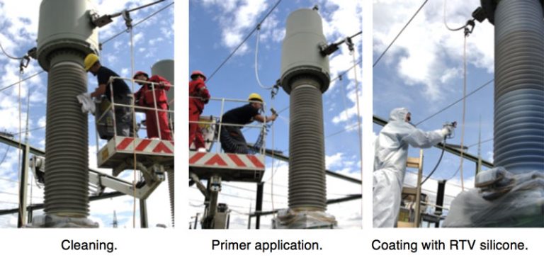 Applying RTV Silicone to Restore Degraded Polymeric Housings