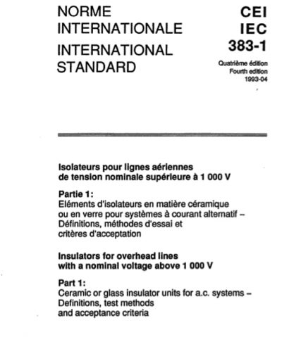 Progress on Revision of IEC60383-1